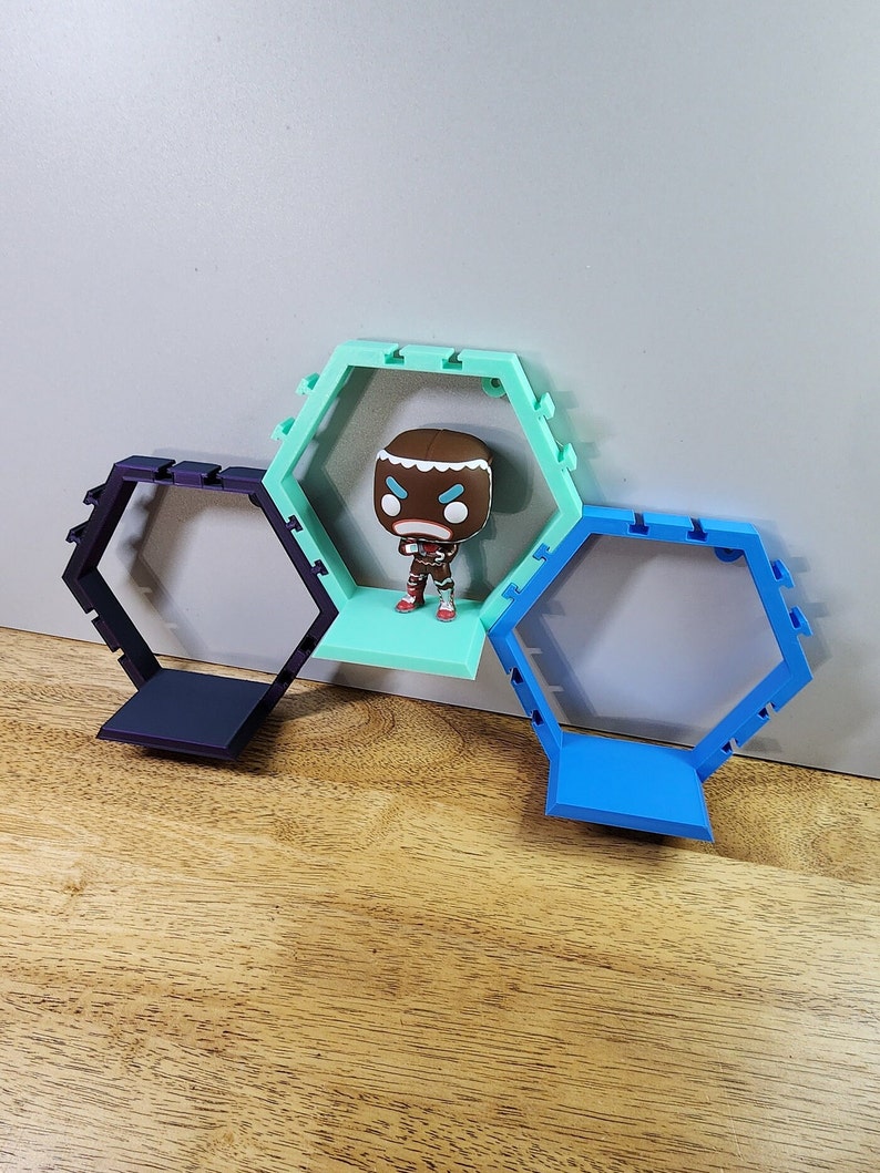Funko Pop! and Collectable Figure Shelf Shadowbox Hex Interlocking Tile ...