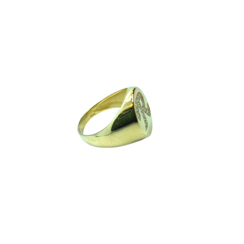 R Letter Ring Dainty Oval Signet Ring Made of 14k Gold Solid - Etsy