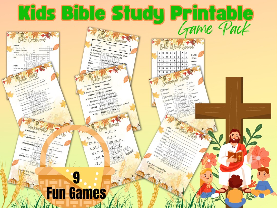 Kids Bible Study Printable Sunday School Lesson Christian Bible ...