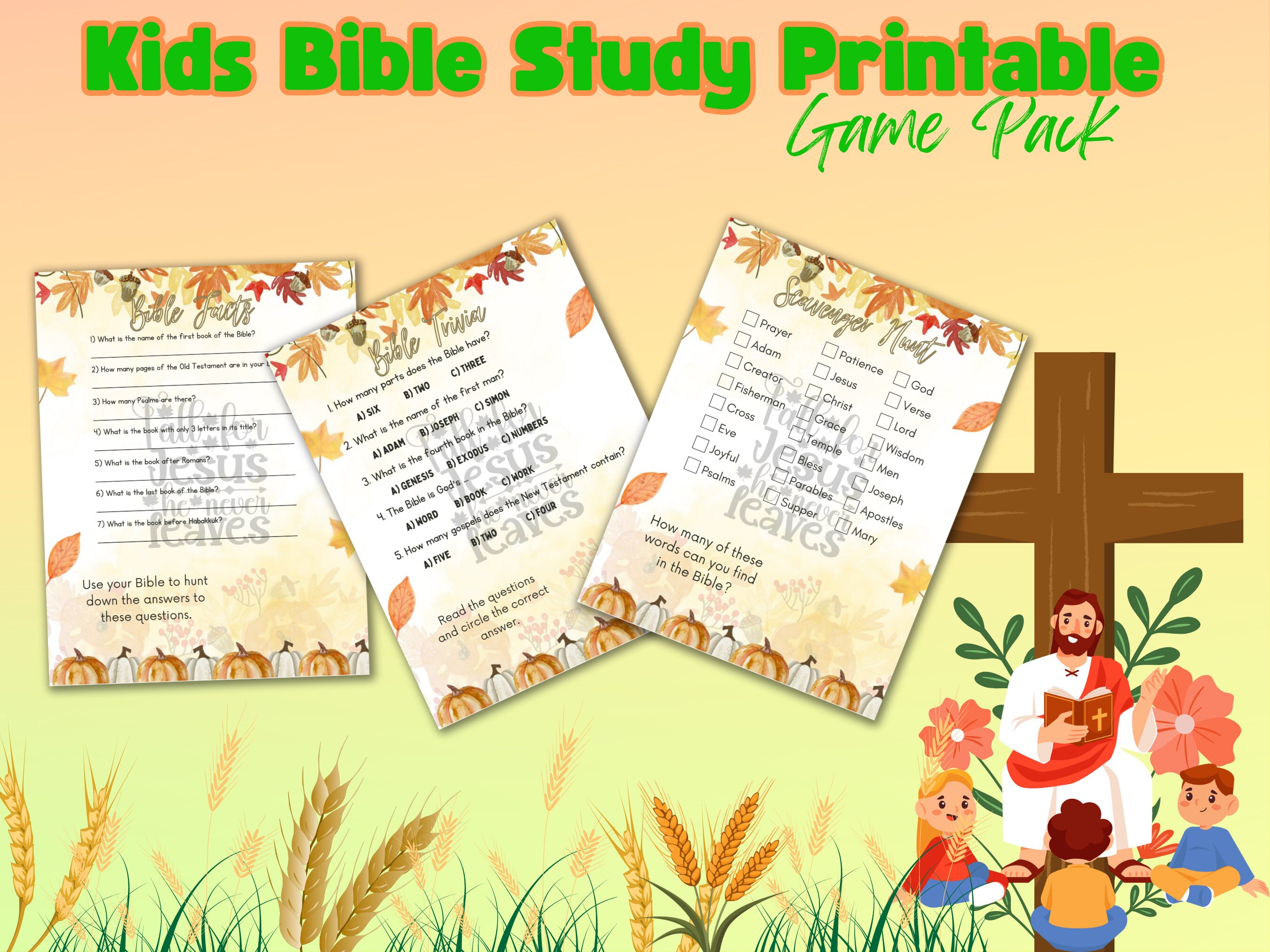 Kids Bible Study Printable Sunday School Lesson Christian Bible ...