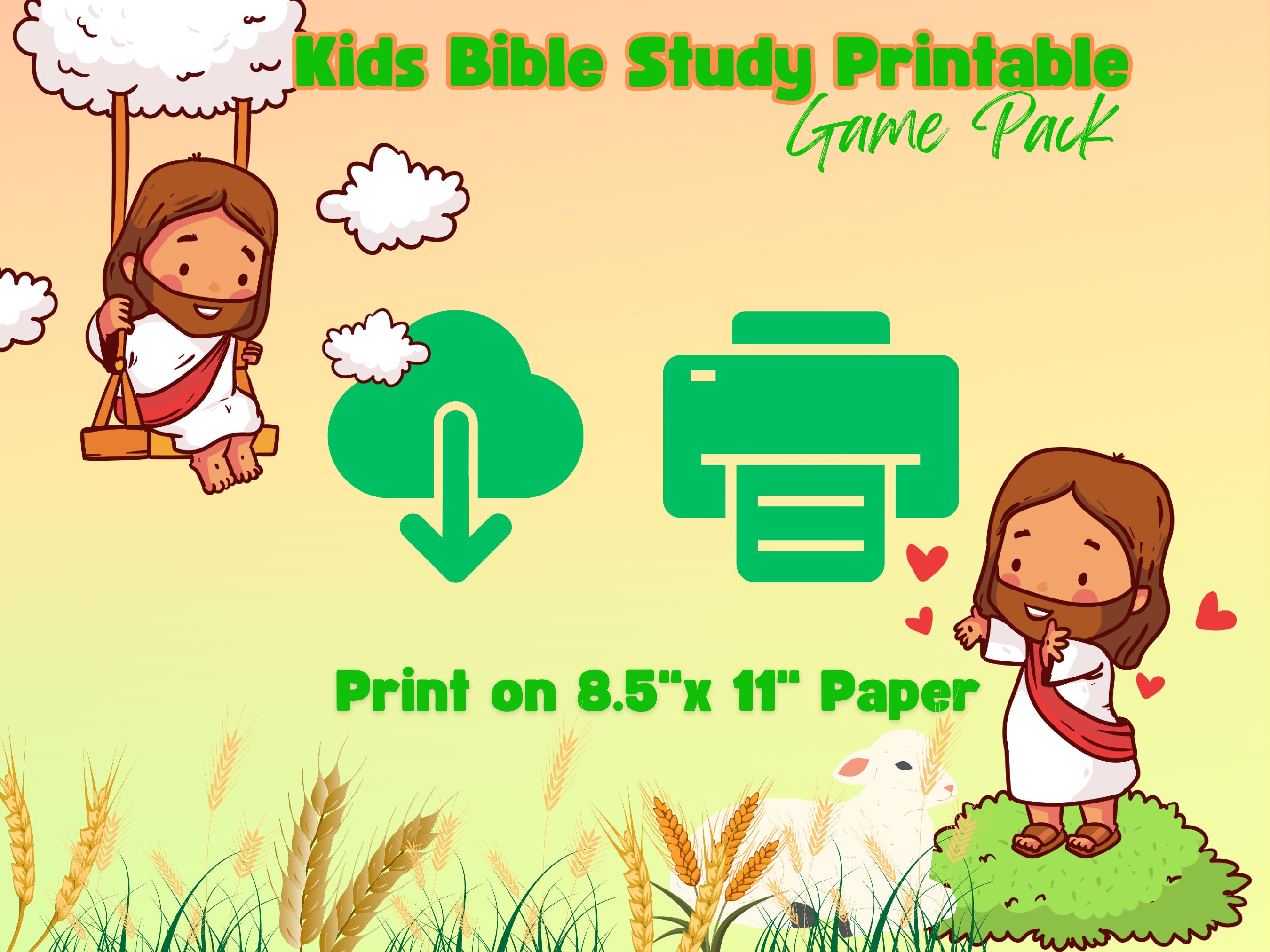 Kids Bible Study Printable Sunday School Lesson Christian Bible ...