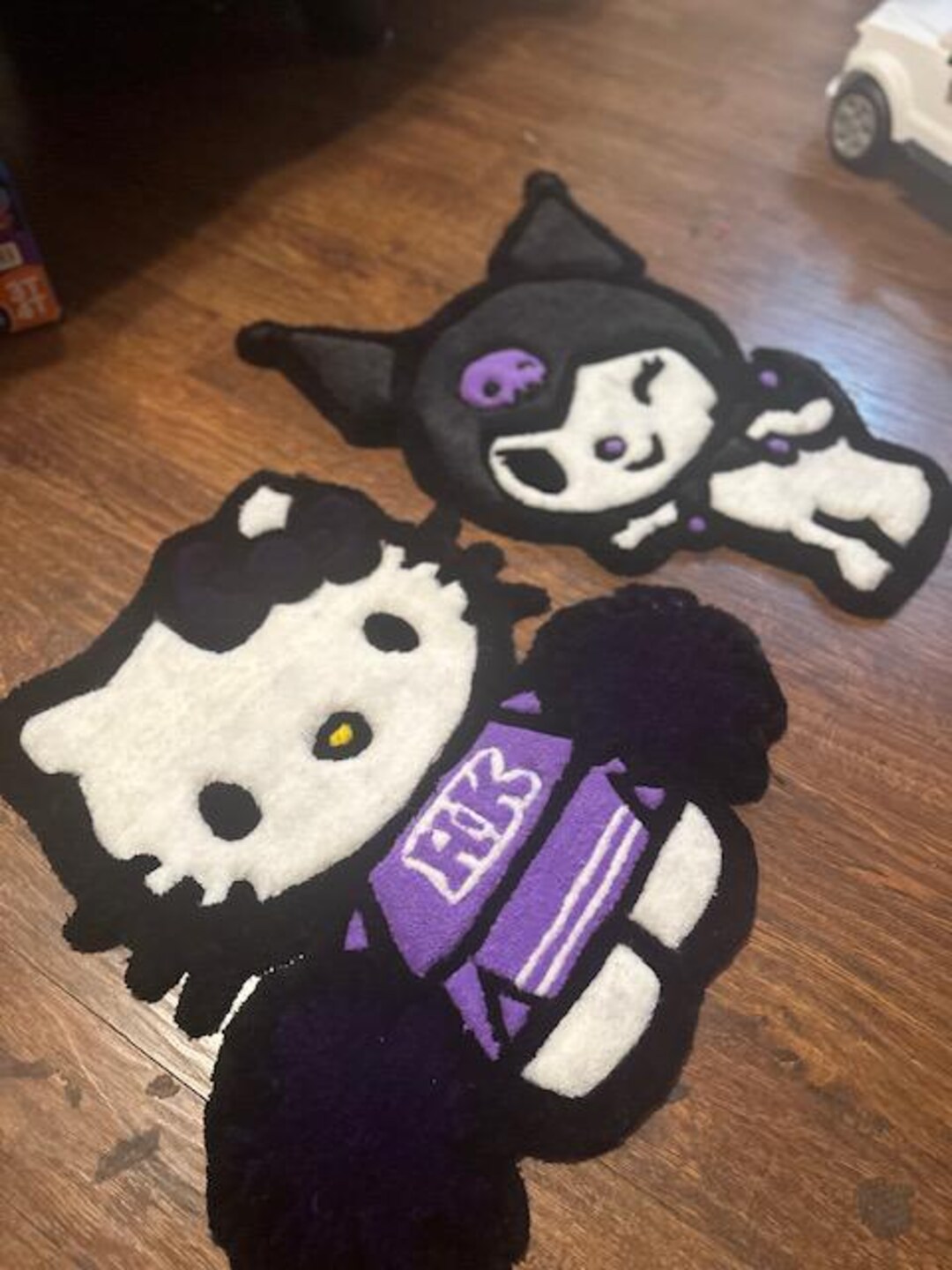 Kuromi and Hello Kitty Inspired FAN ART Tufted Rugs - Etsy