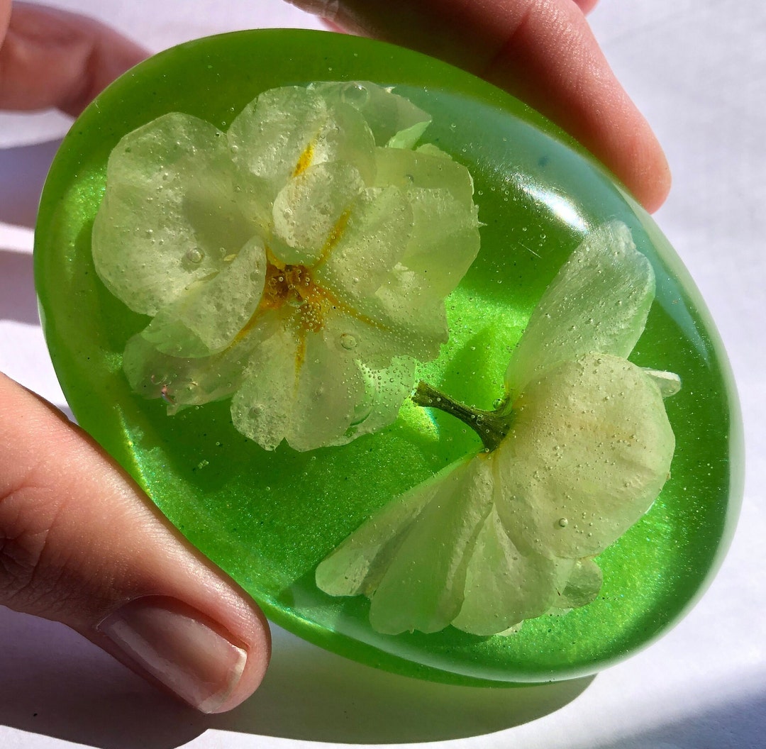 Oval Resin Ruffled Daffodil Paperweight / Early Spring Flowers - Etsy