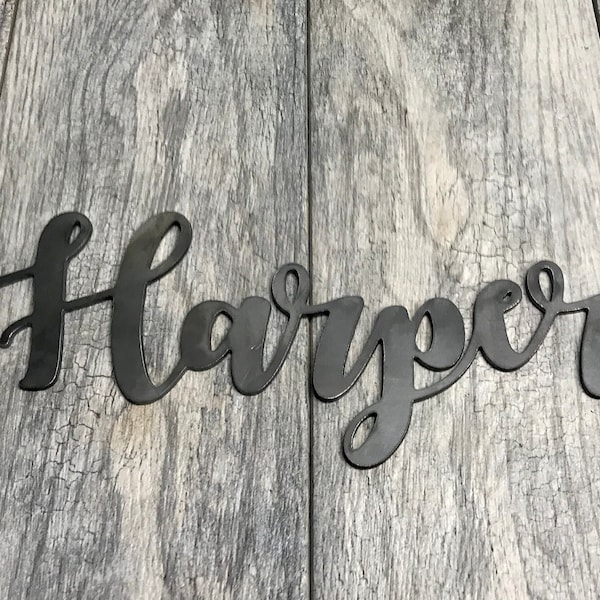 Metal Name Sign - Etsy