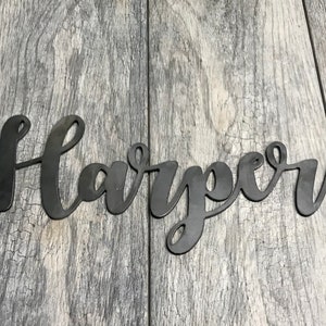 Custom Metal Name Sign Custom Metal Word Sign Personalized Metal Name ...