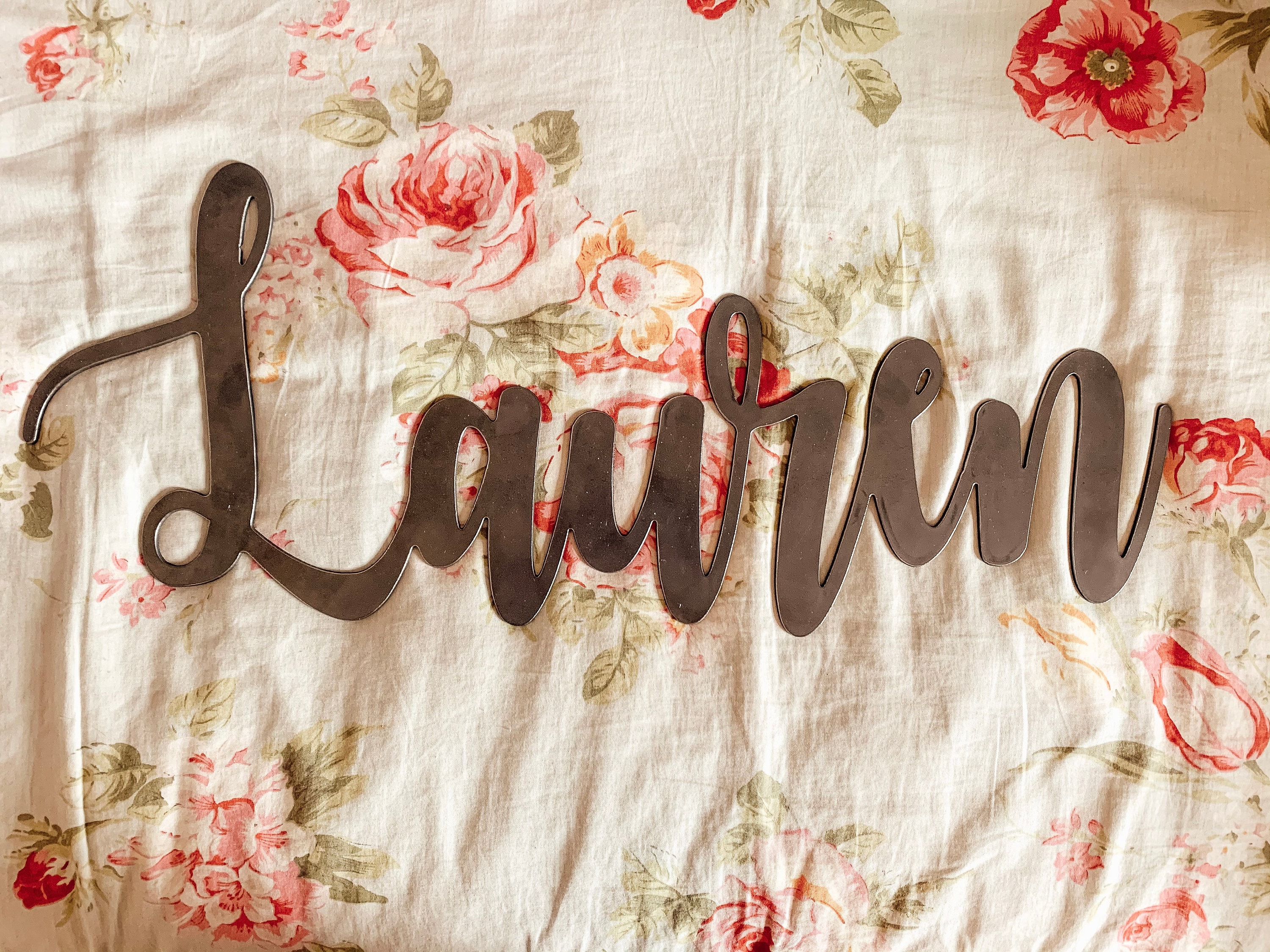 Nursery Sign Crib Sign Baby Room Sign Baby Name Sign Metal - Etsy