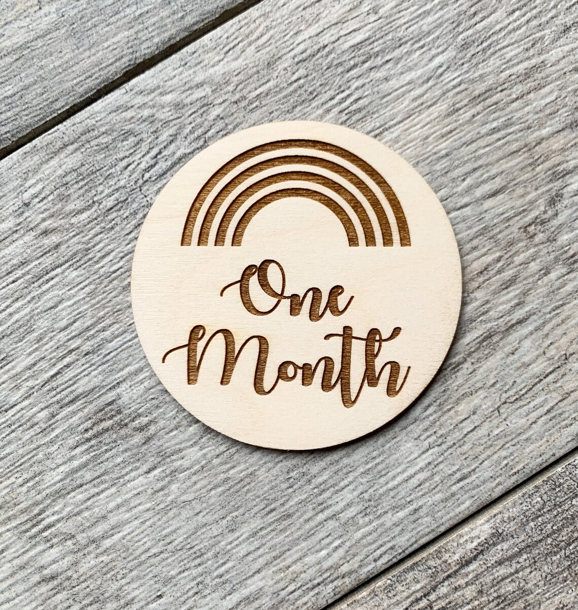 Rainbow Wooden Milestone Marker Monthly Milestones Rainbow Pregnancy ...