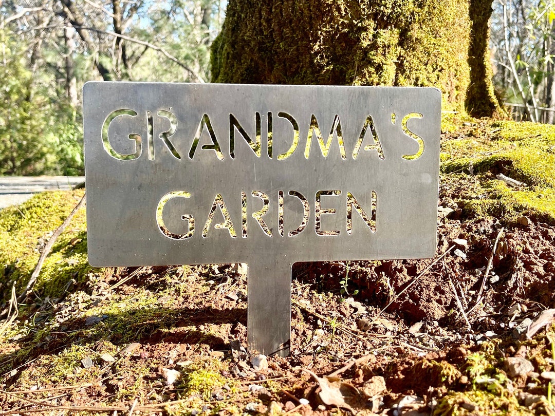 Personalized Metal Garden Sign, Steel Garden Marker, Custom Engraved - Etsy