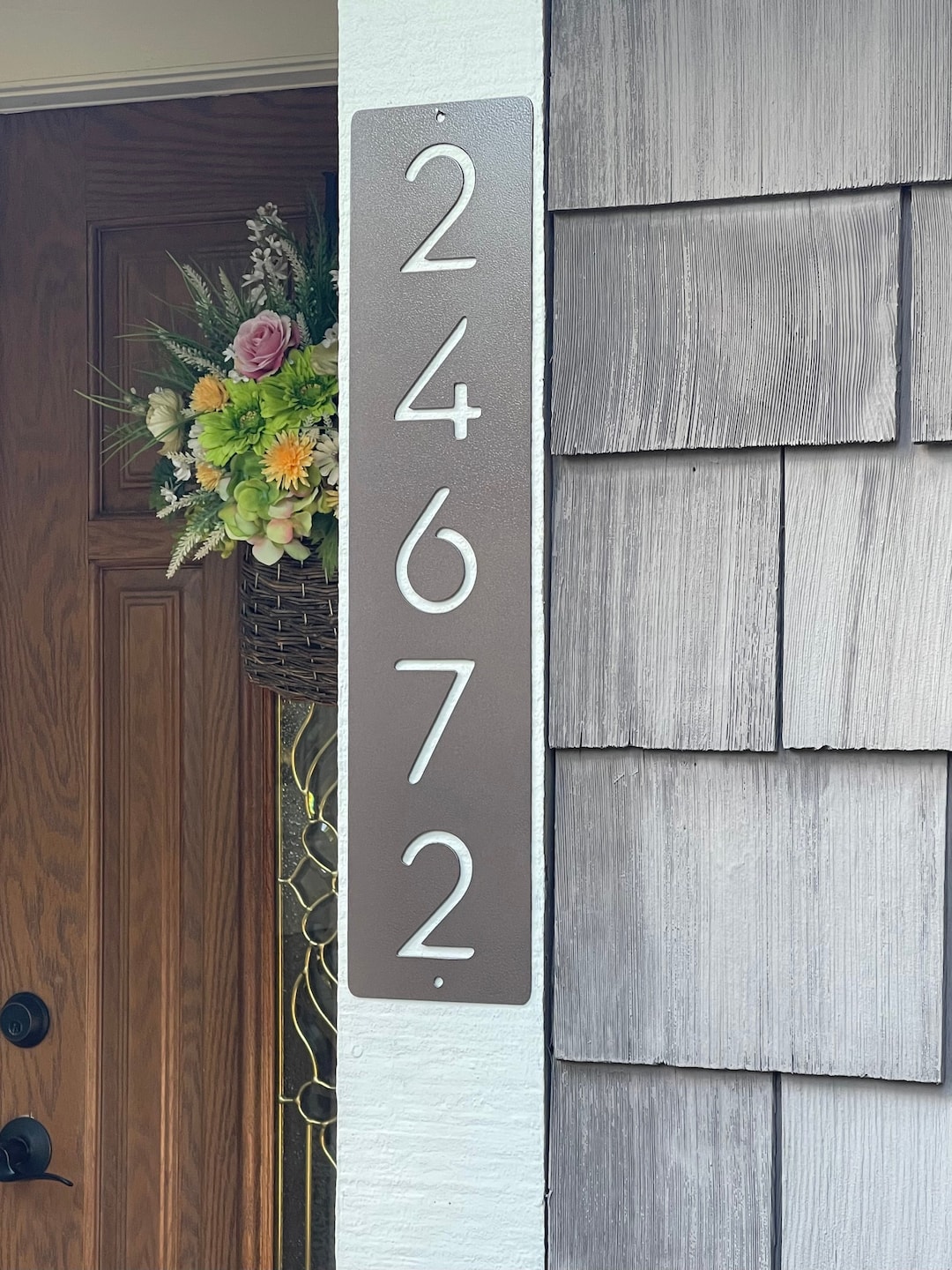 Large Custom Metal Address Sign Metal Modern Address Sign Metal Outdoor ...