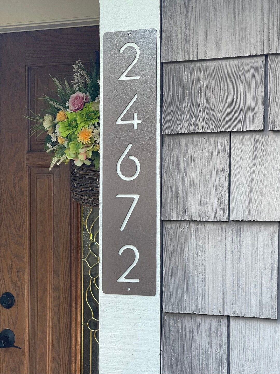 Large Custom Metal Address Sign Metal Modern Address Sign Metal Outdoor ...