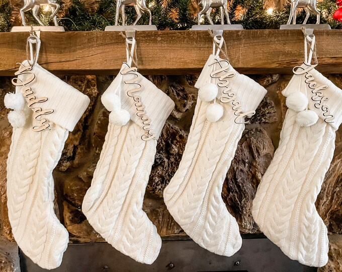 Stocking Name Tags Custom Stocking Tags Names for Stockings ...