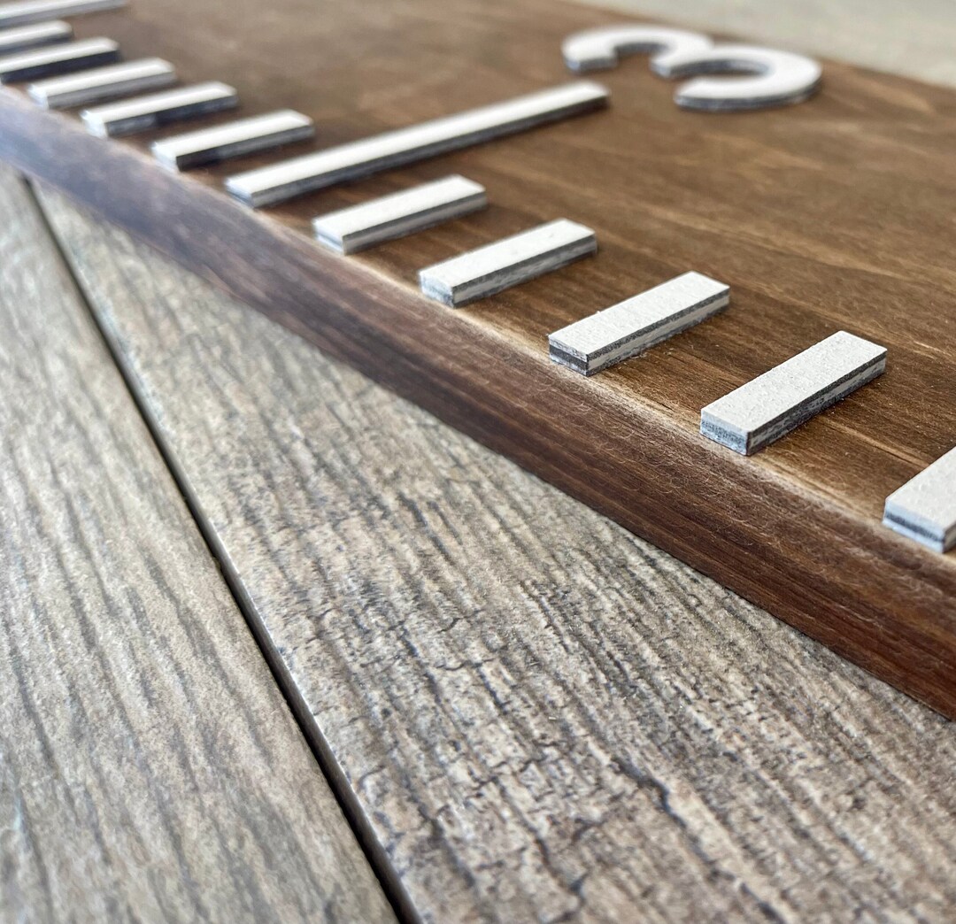 Handmade Wooden Growth Chart Ruler, Laser Cut Numbers, Heirloom Design ...