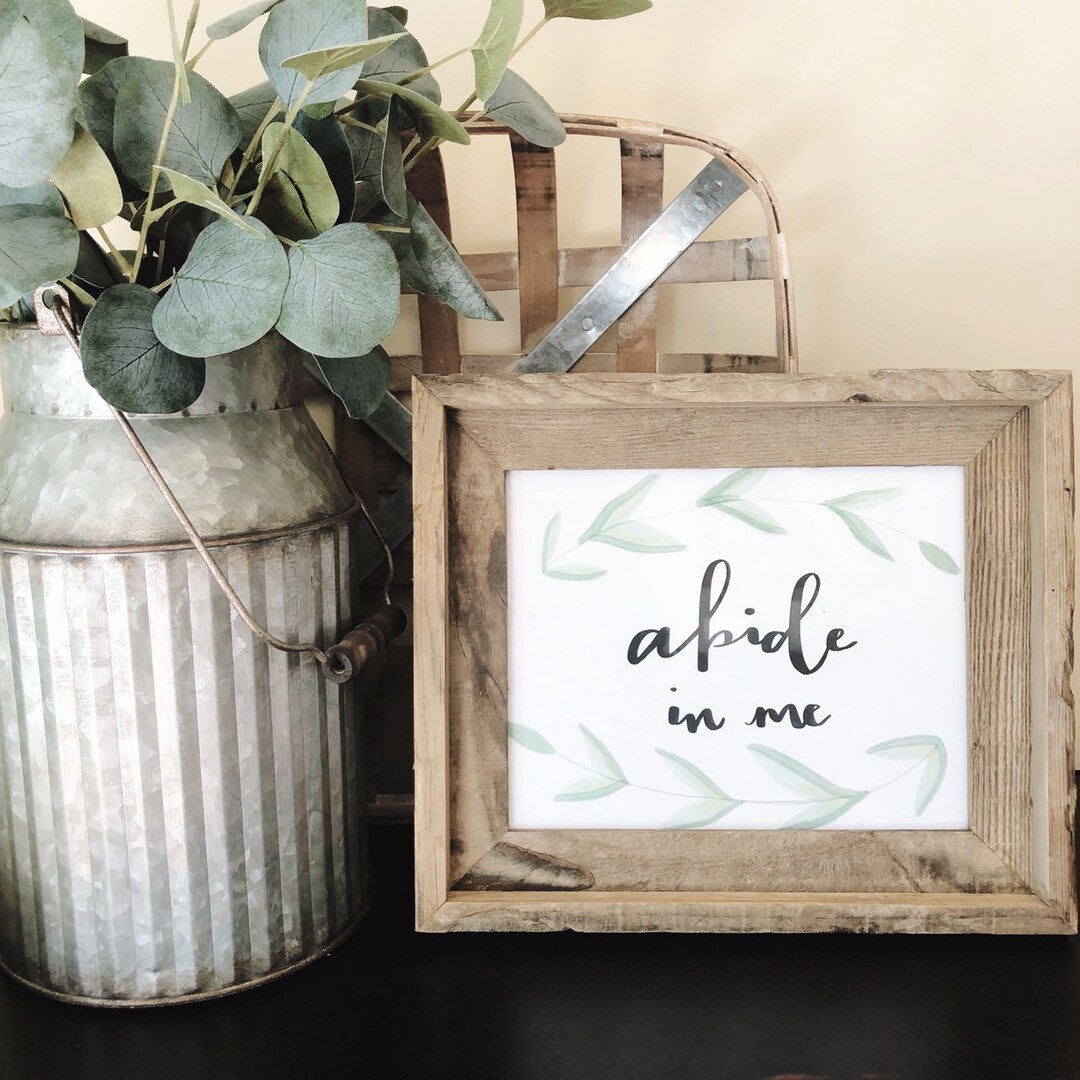 Abide in Me 8 X 10 Digital Art Print/ Watercolor Scripture Print ...