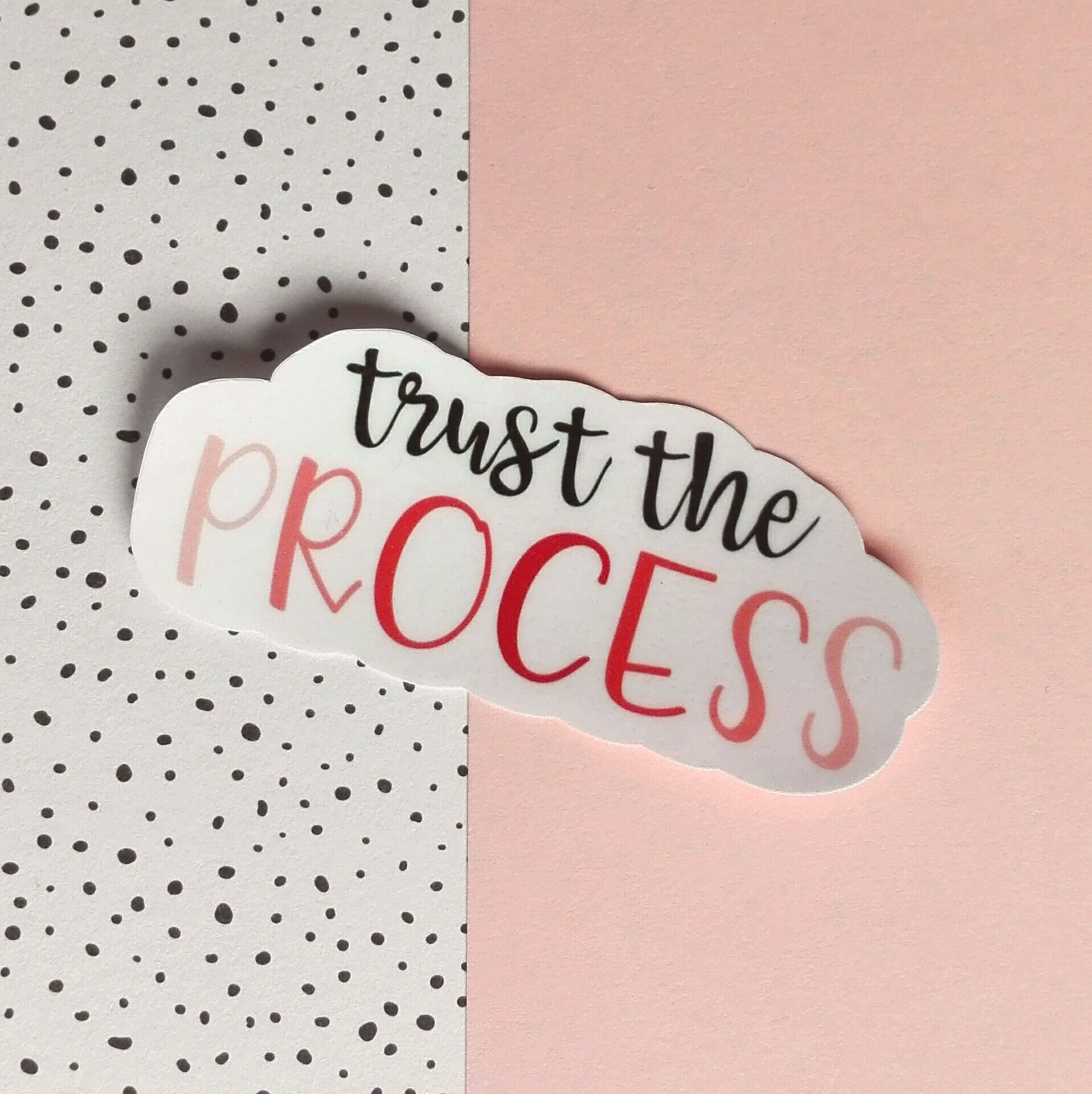 Trust the PROCESS / Stickers / Shiny Stickers / Sticker Saying | Etsy