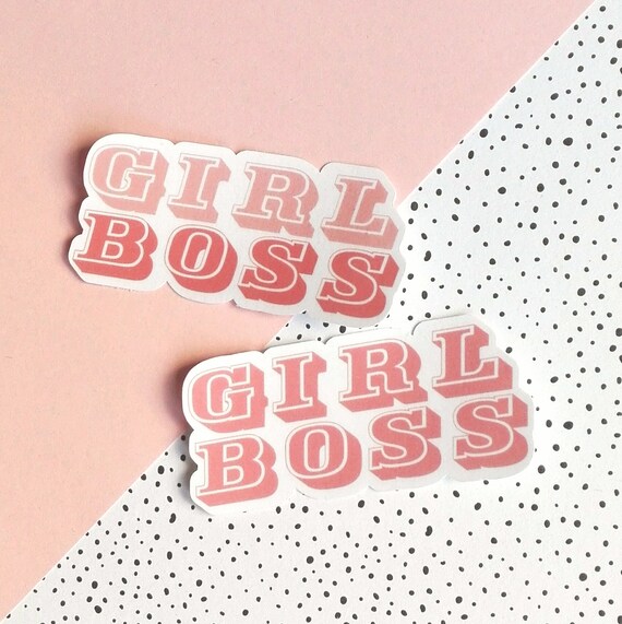 GIRLBOSS / Sticker / glänzender Sticker / Aufkleber Spruch | Etsy