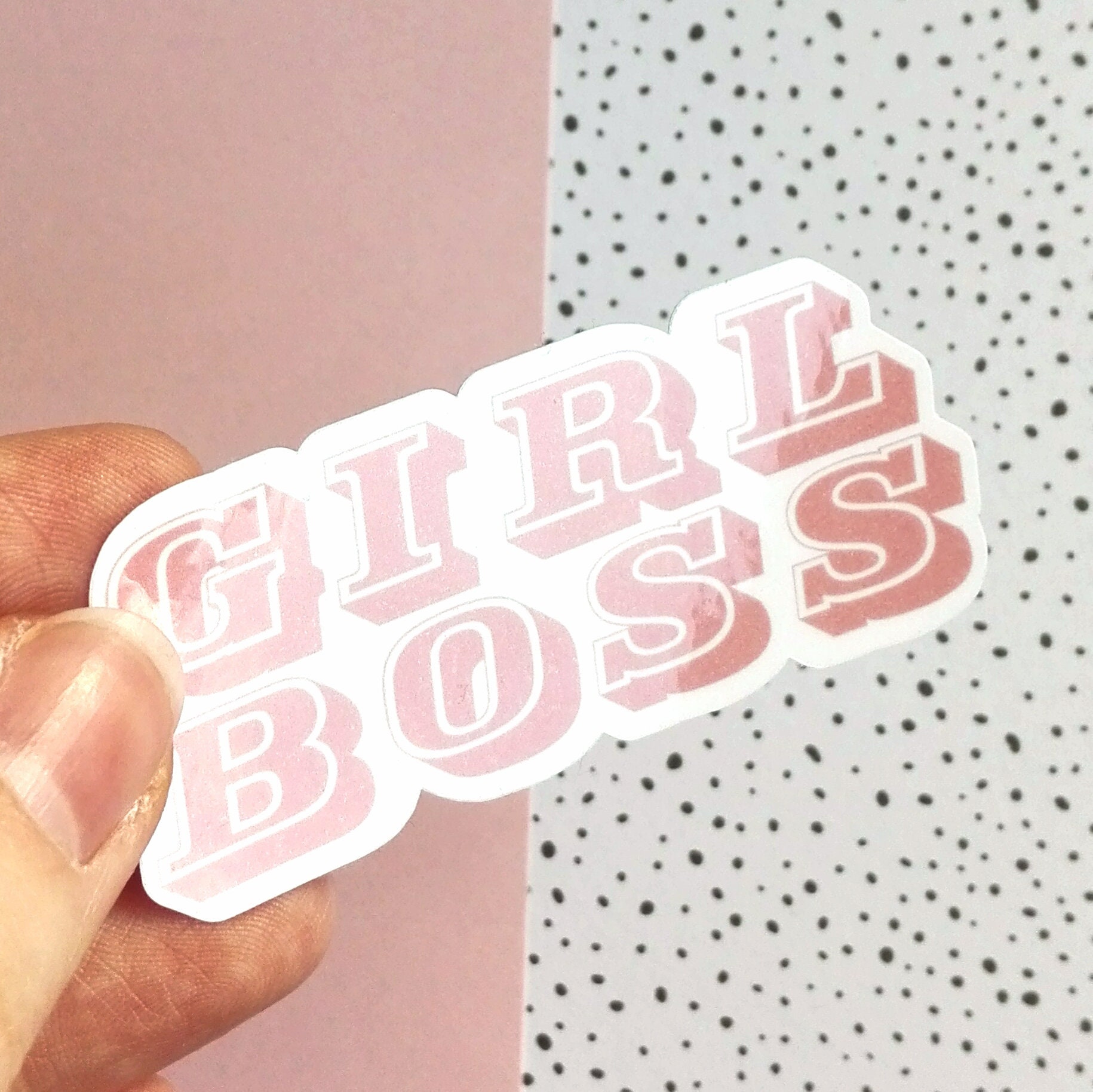 GIRLBOSS / Sticker / glänzender Sticker / Aufkleber Spruch | Etsy