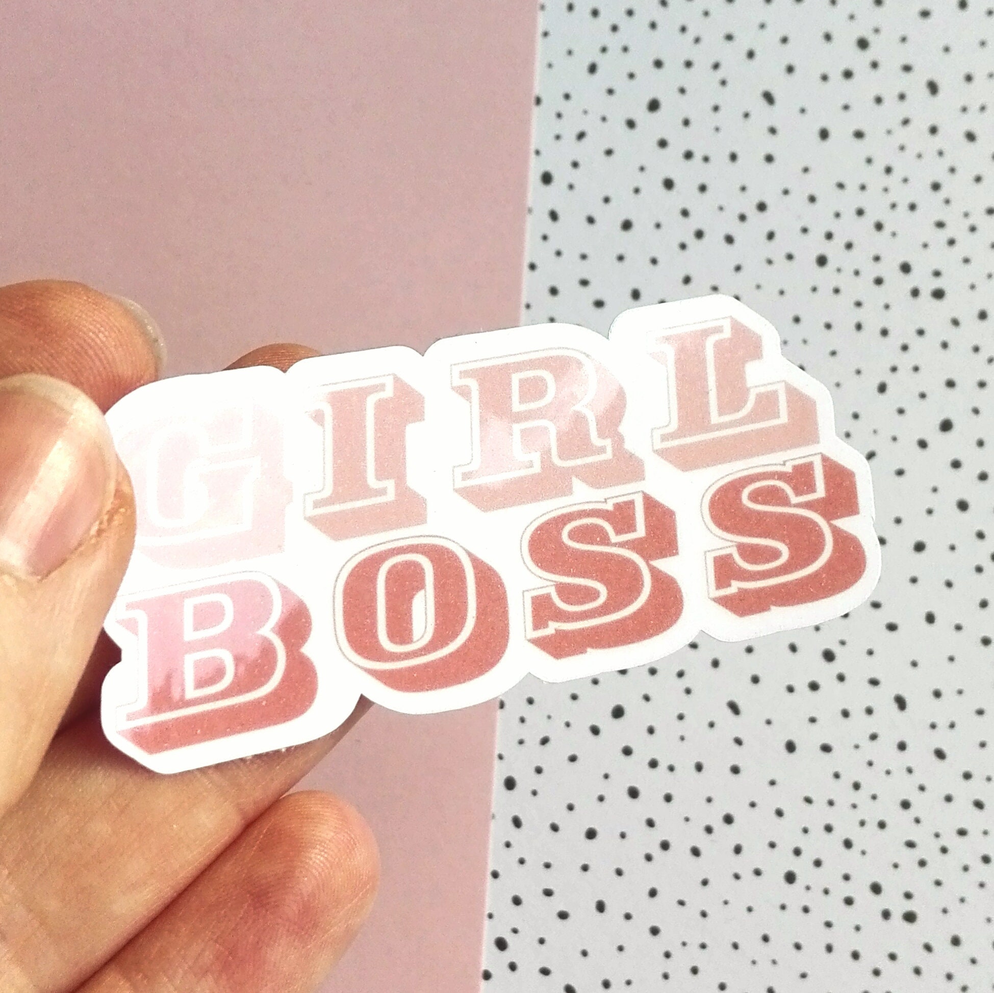 GIRLBOSS / Sticker / glänzender Sticker / Aufkleber Spruch | Etsy
