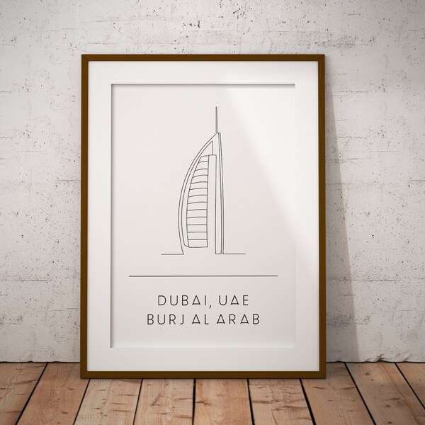 Dubai Drawing Poster - Etsy