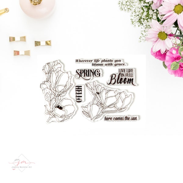 Magnolia Stamp - Etsy