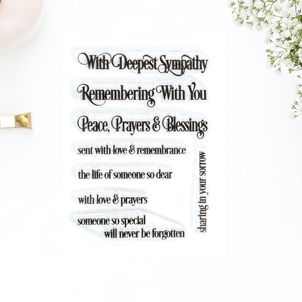 Sympathy Stamp - Etsy