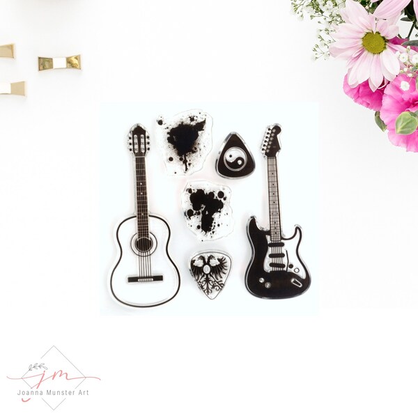 Guitar Stamp - Etsy