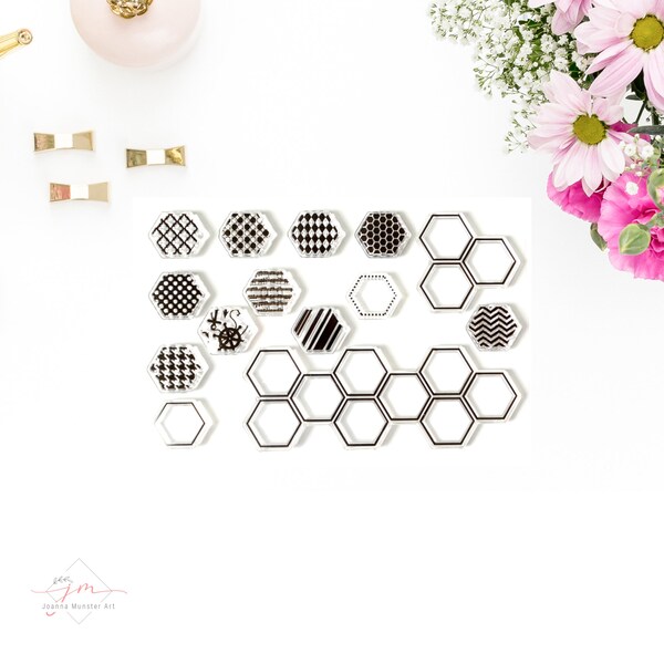 Hexagon Stamp - Etsy