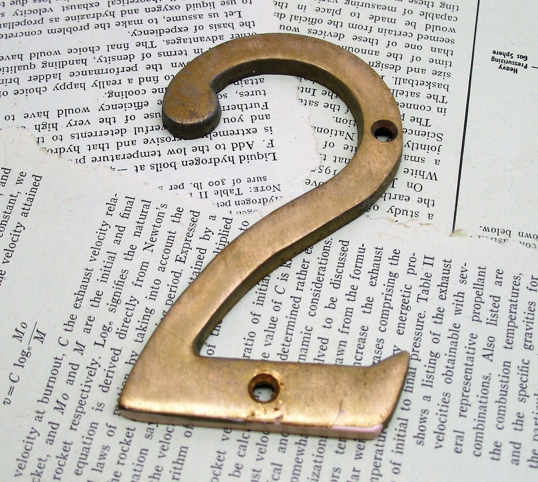 Vintage Old Cast Metal Number 2 Two Craft Art Repurpose Assemblage ...