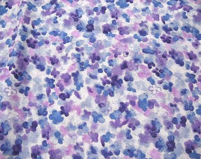 Vintage Fabric Small Scale Print Shades of Purple Watercolor Style ...