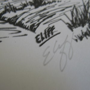 Vintage Pen & Ink Line Drawing Print 10.75" X 12.75 Numbered Limited ...