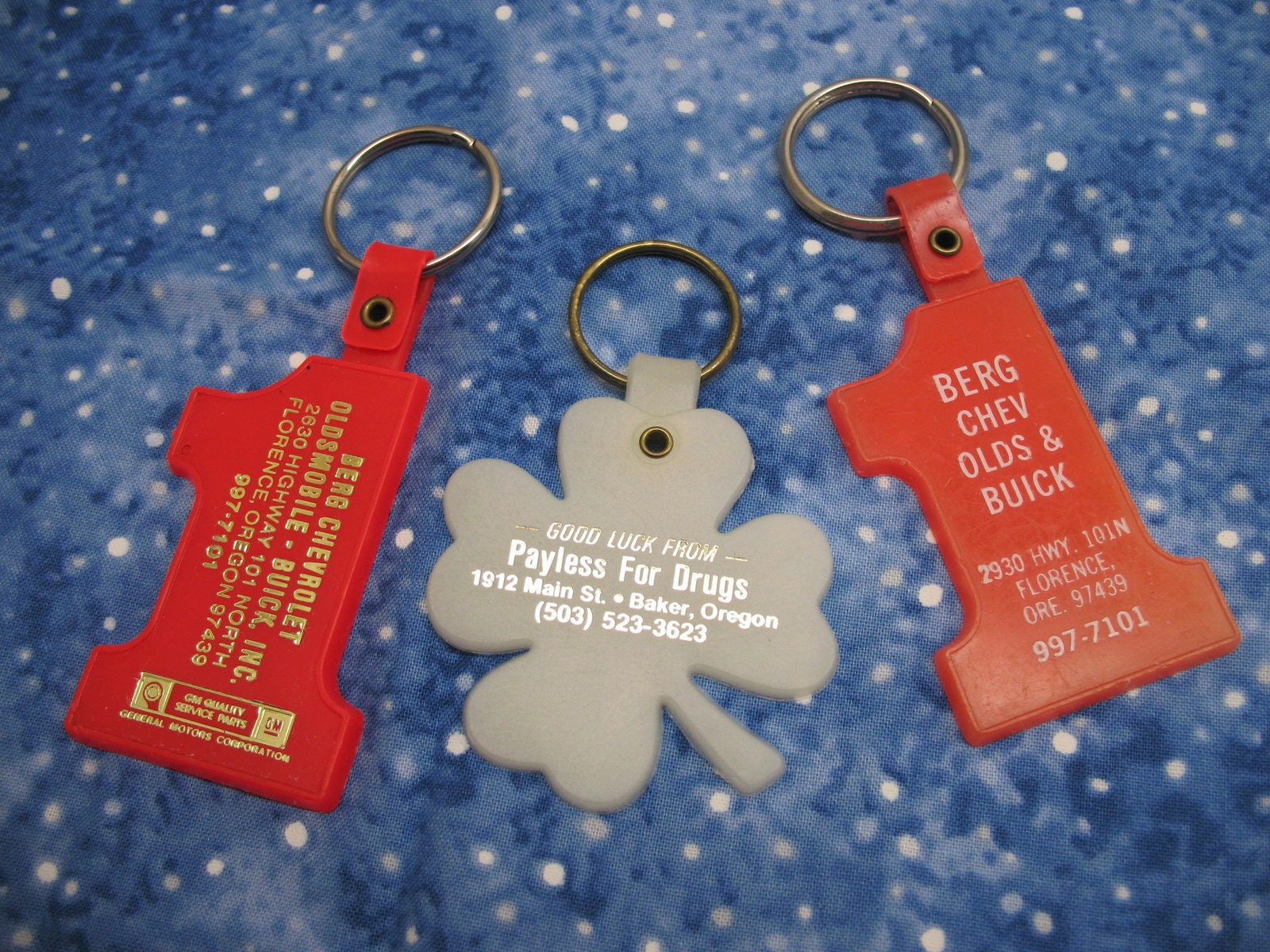 Vintage Advertising Lot of 3 Keychains 1 and 4 Leaf Clover | Etsy