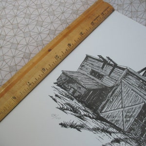 Vintage Pen & Ink Line Drawing Print 10.75" X 12.75 Numbered Limited ...