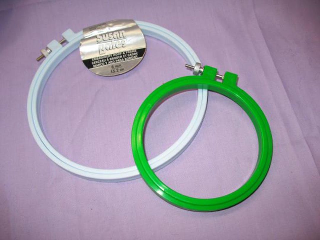 2 Susan Bates Plastic Embroidery Hoop and Frame Sz 6" & 4"~ Slow ...