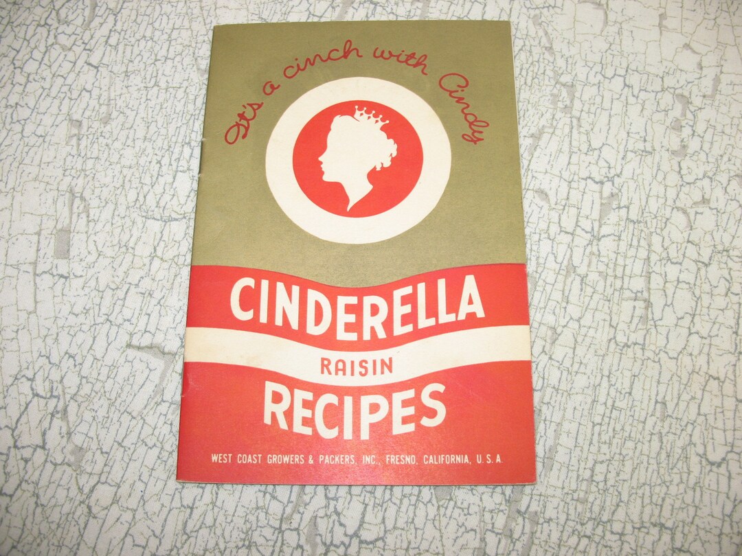 Antique Vintage Mini Advertising Cook Book Cinderella Raisins 4" X 6 ...