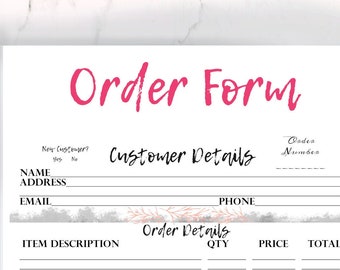 Treats Order Form - Etsy