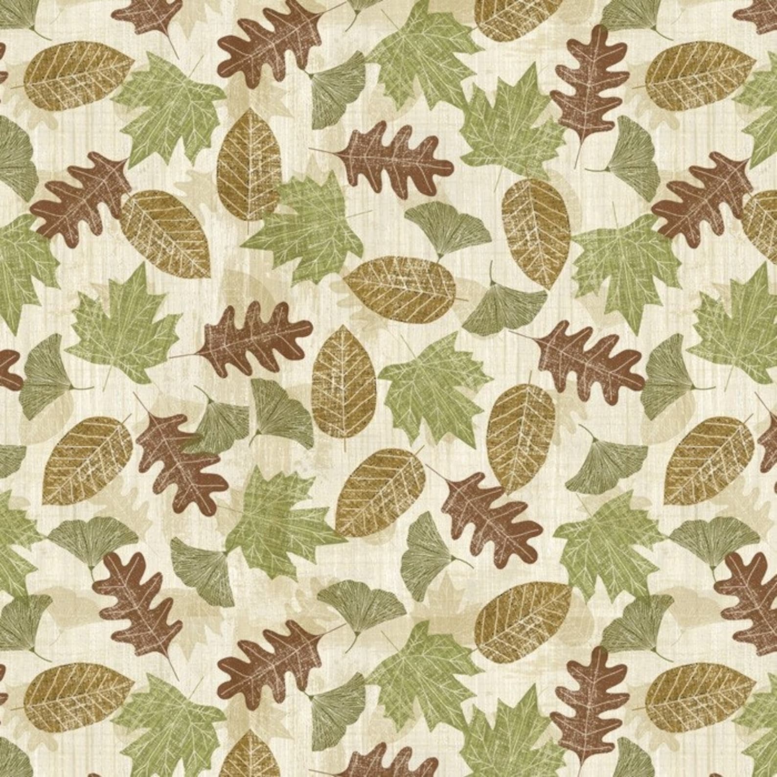 Autumn Leaf Fabric, Fall Leaf Fabric, Woodland Fabric, Fall Decor ...
