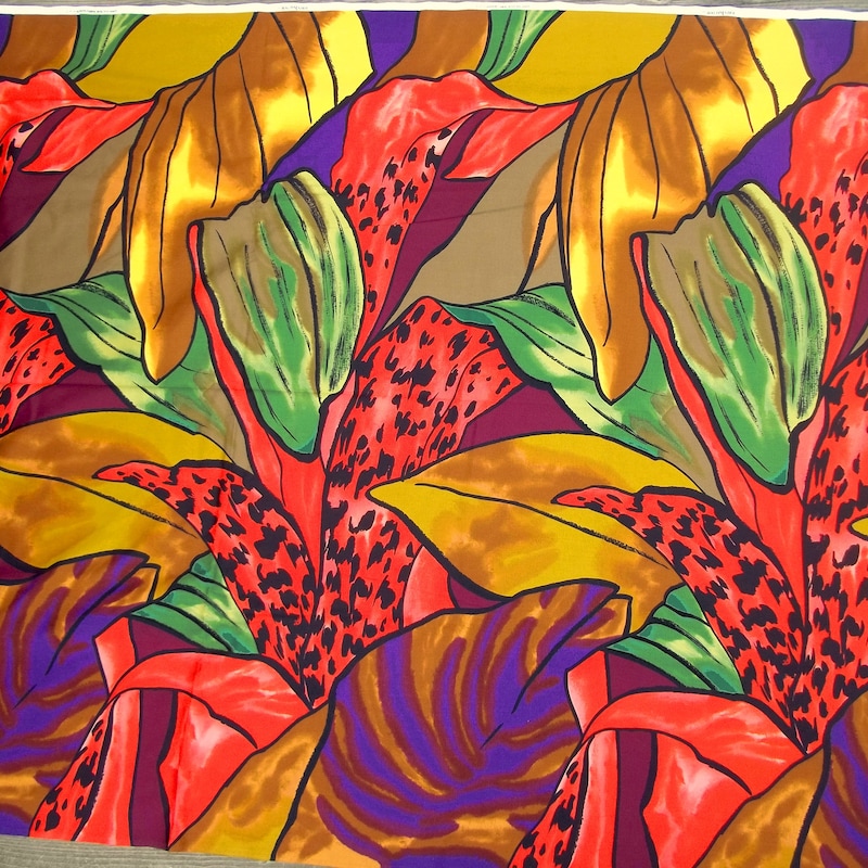 Tropical Print Fabric - Etsy