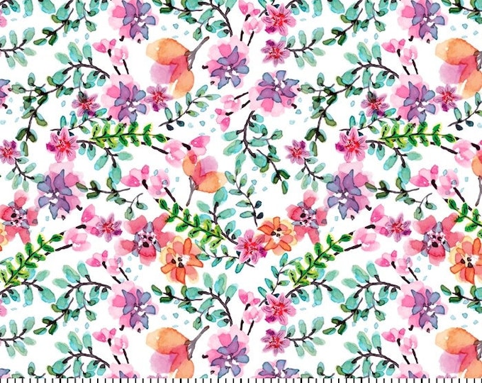 Shabby French Roses Fabric, Pink Rose Cotton, Pink Cabbage Roses Fabric ...