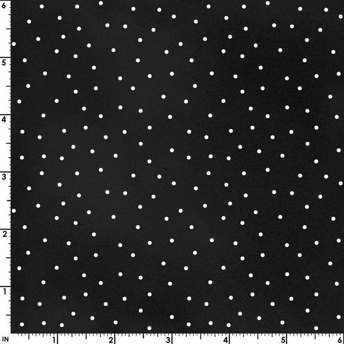 Black With White Polka Dot Fabric, Black Dot Fabric, Dot Black Quilting ...