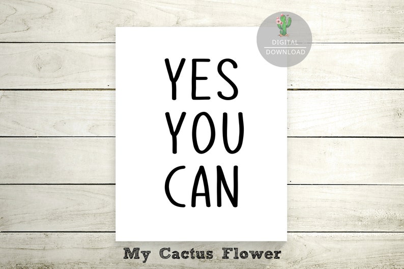 Printable Quotes-yes You Can-printable Wall Art-quotes Prints ...