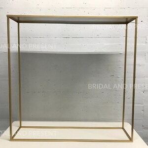 Matte Gold Metal Rectangular Tall Centerpiece/geometric Stand Column ...