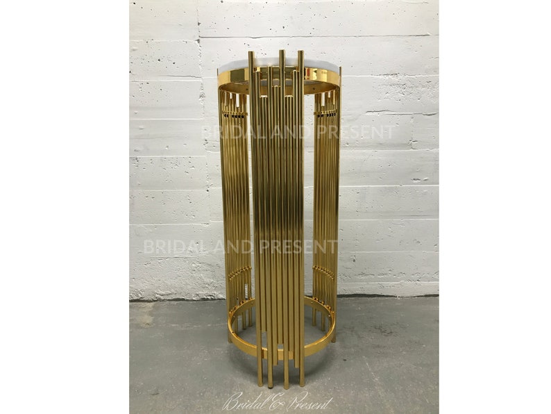 New Set of 3 Pcs Plinths Gold Round Metal Plinths Wedding - Etsy
