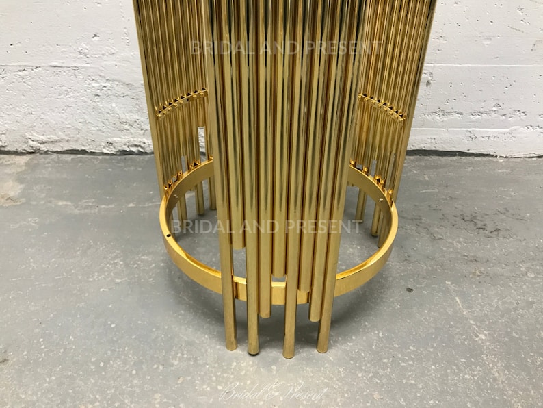 New! Set of 3 Pcs Plinths- Gold Round Metal Plinths Wedding Backdrop ...
