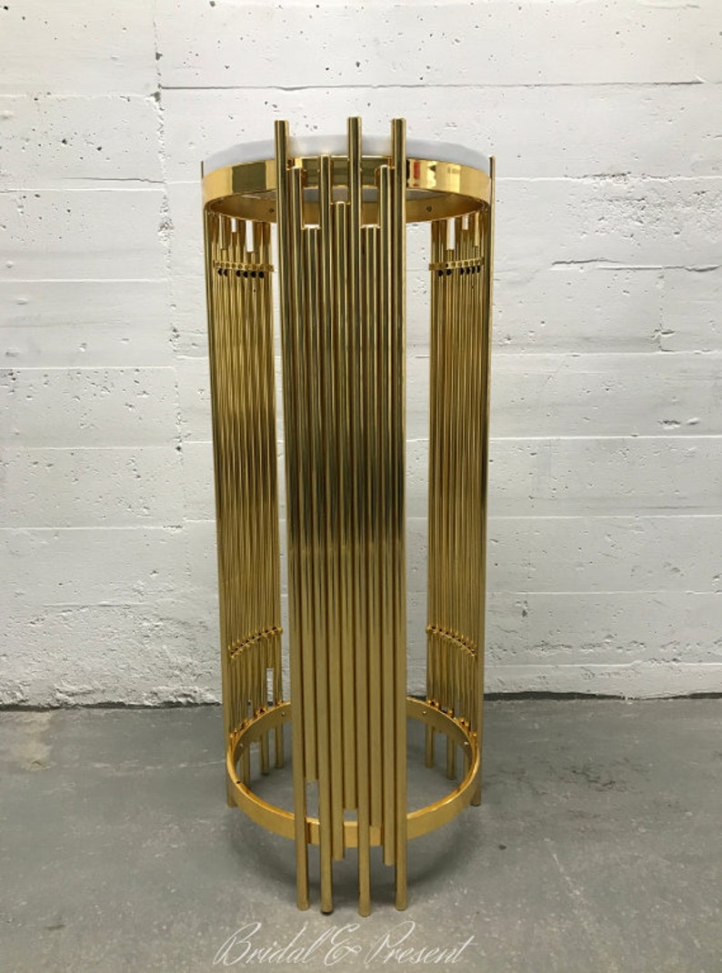 New Set of 3 Pcs Plinths Gold Round Metal Plinths Wedding - Etsy UK