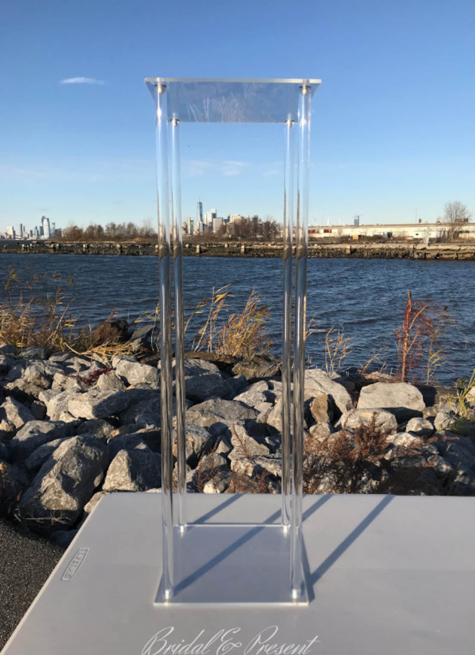 Acrylic 10 Base Rectangular Tall Centerpiece/geometric Flower Stand ...