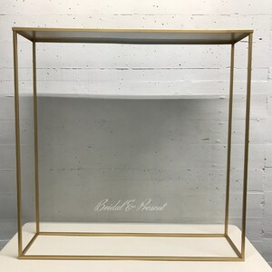 Matte Gold Metal Rectangular Tall Centerpiece/geometric Stand - Etsy