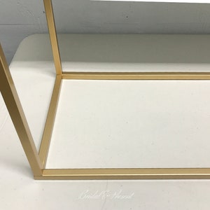 Matte Gold Metal Rectangular Tall Centerpiece/geometric Stand - Etsy