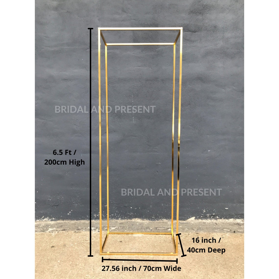 Custom 6.5ft Metal Rectangular Tall Floral Stand/geometric - Etsy