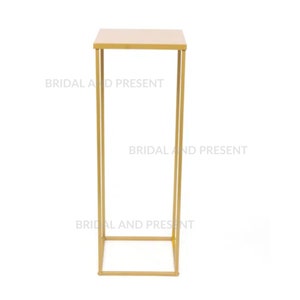 CLEARANCE! Matte Gold Harlow Stand Metal Rectangular Tall Centerpiece ...