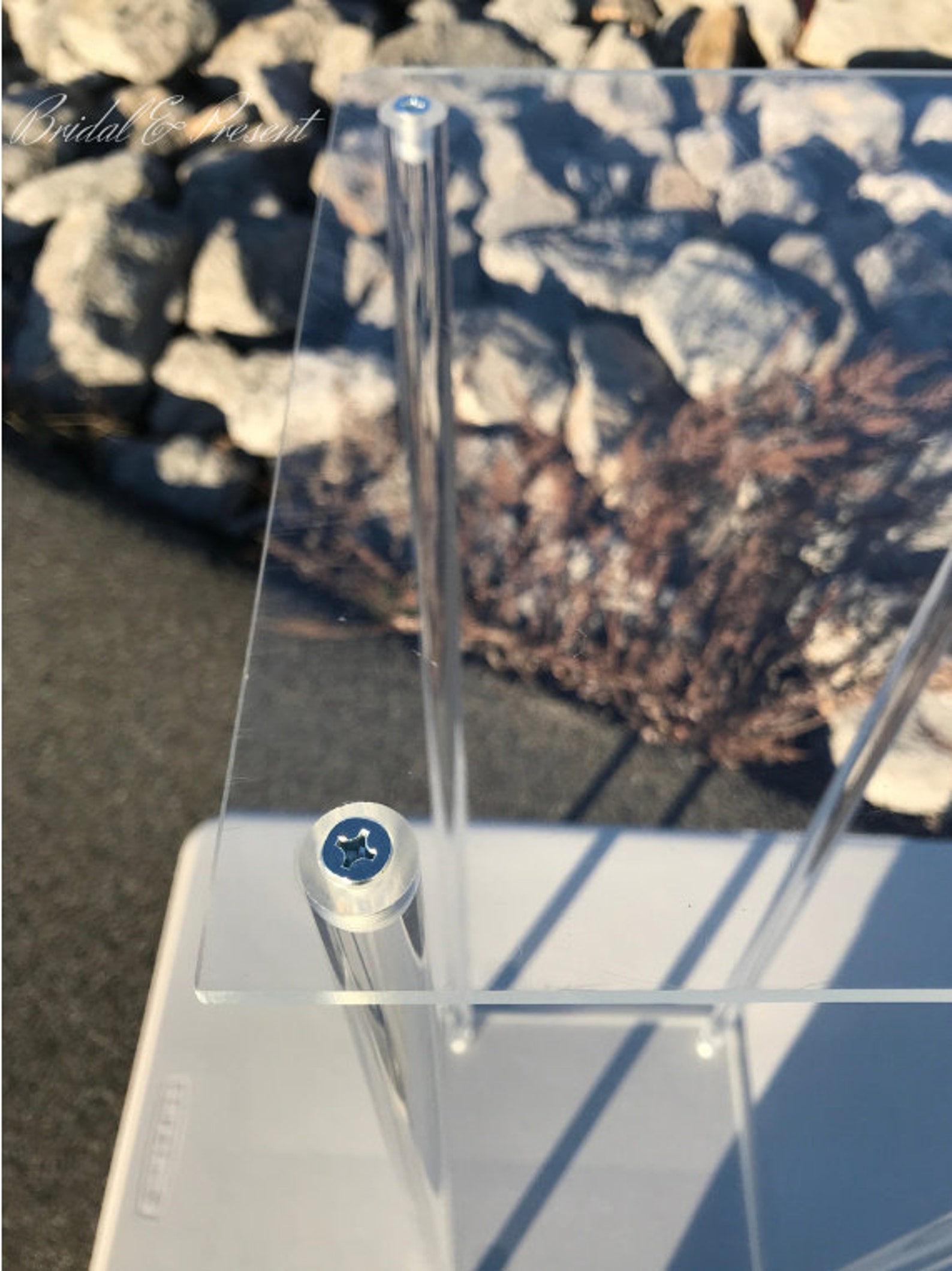 Acrylic 10" Base Rectangular Tall Centerpiece/geometric Flower Stand ...