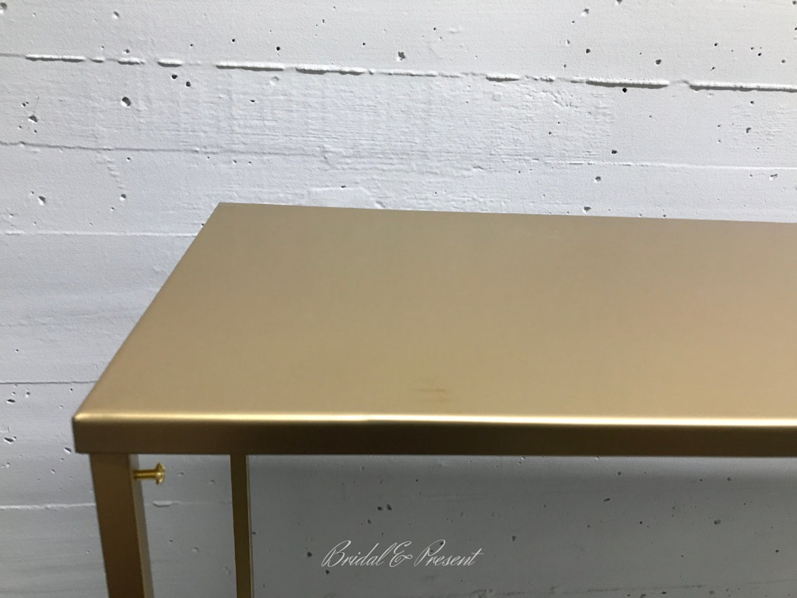 Matte Gold Metal Rectangular Tall Centerpiece/geometric Stand - Etsy